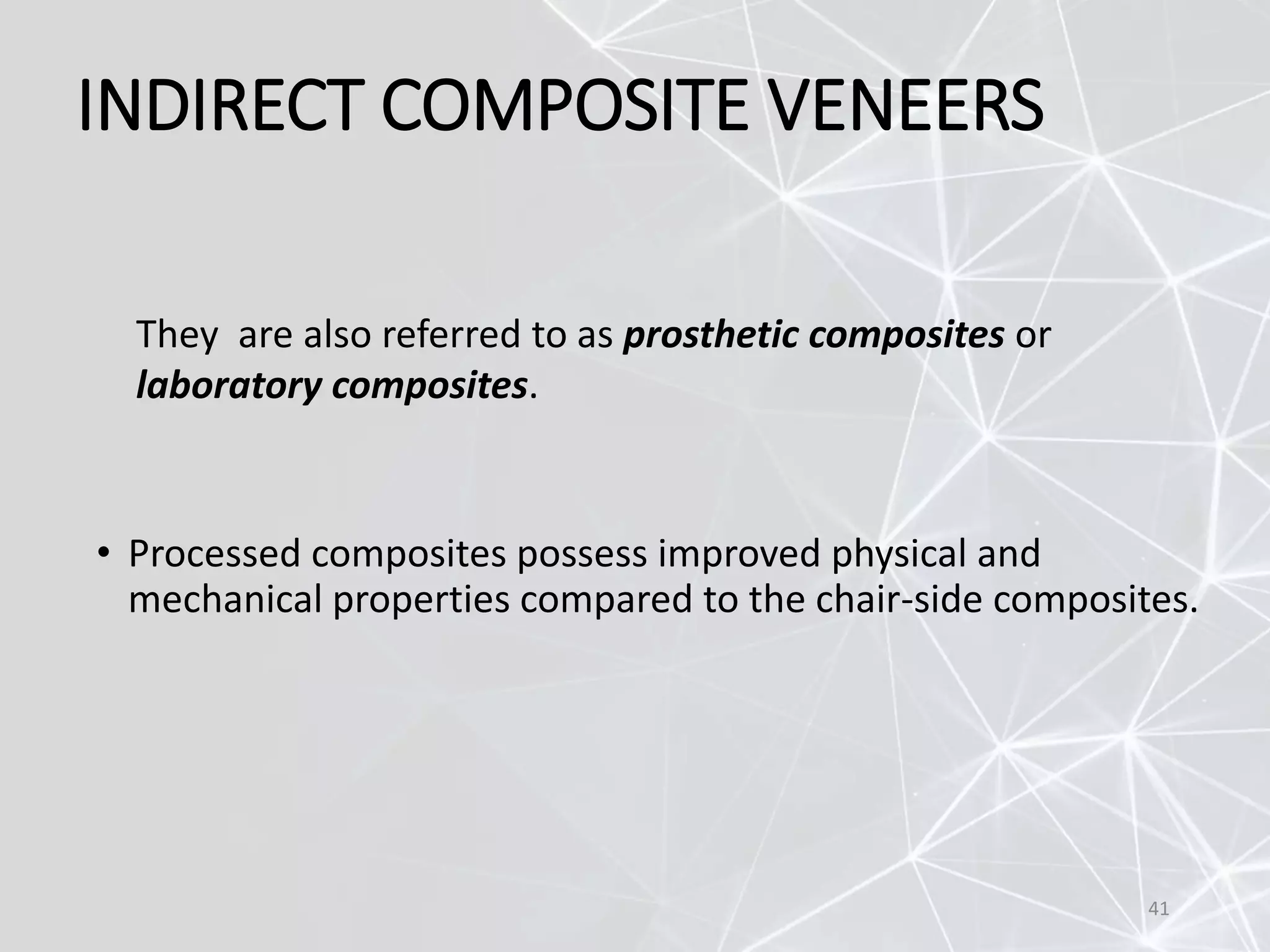 Indirect composite restorations | PPTX