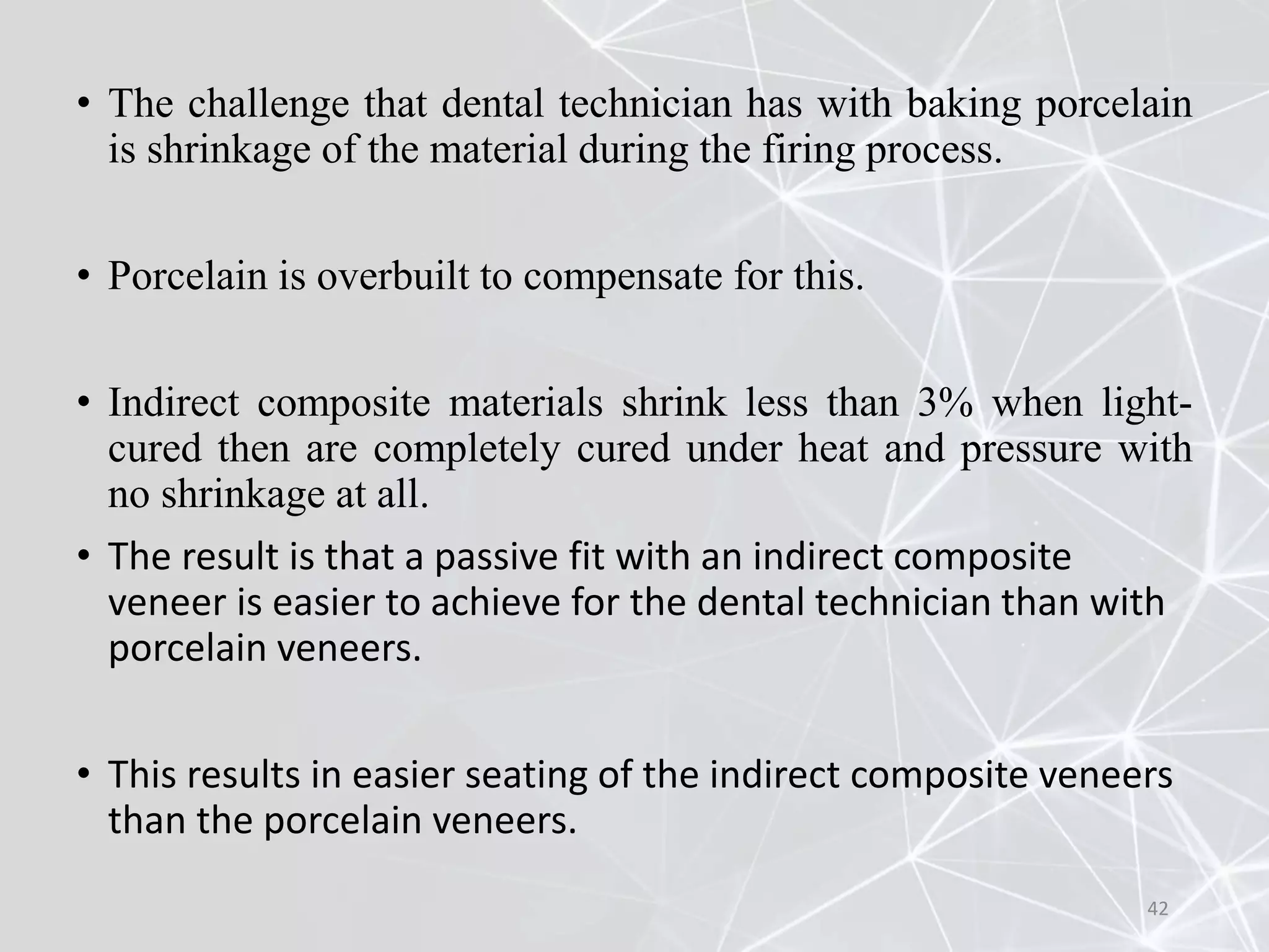Indirect composite restorations | PPTX