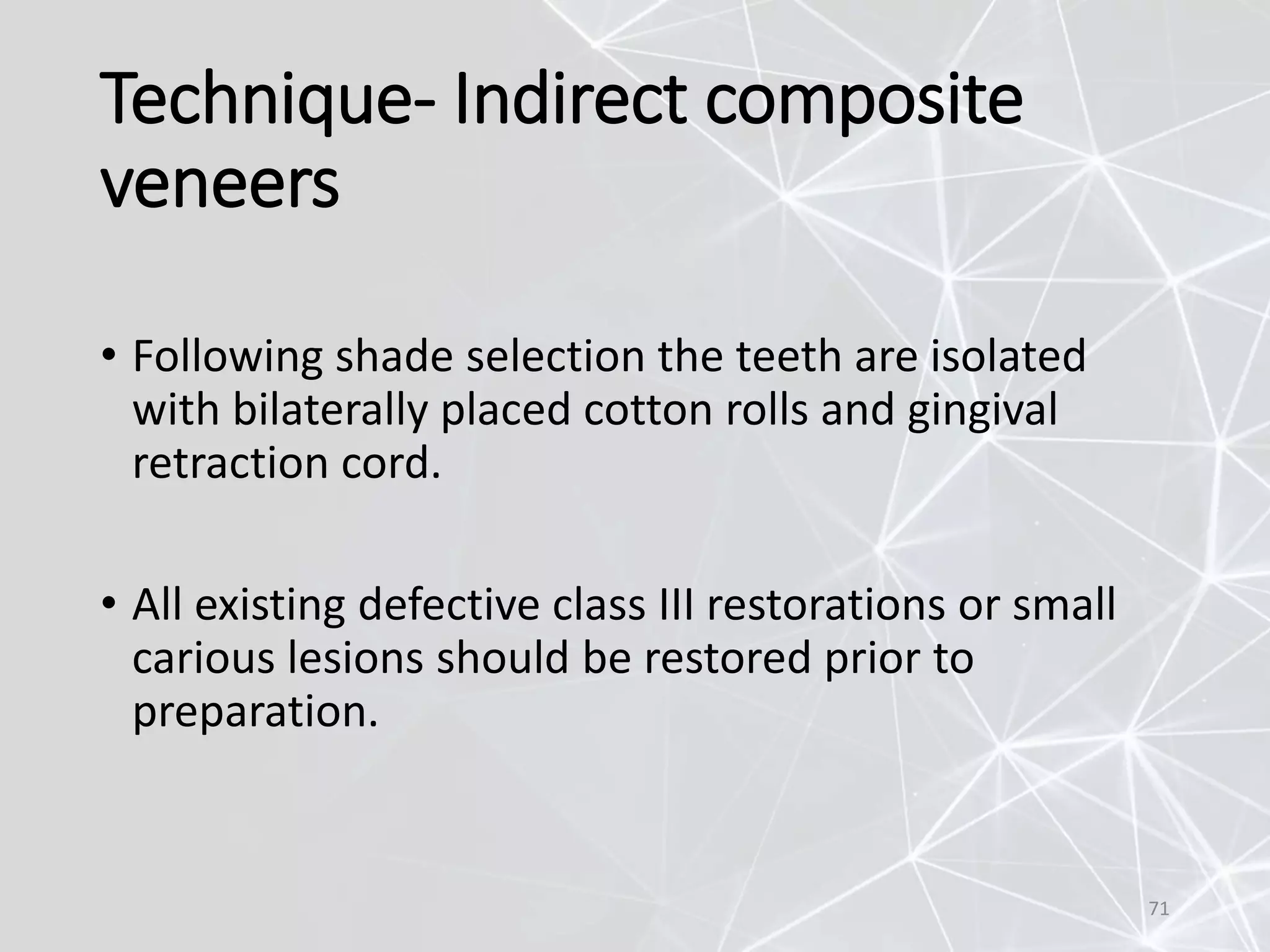 Indirect composite restorations | PPTX