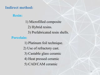 Indirect composite restorations | PPTX