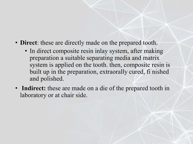 Indirect composite restorations | PPTX | Oral care | Personal Care