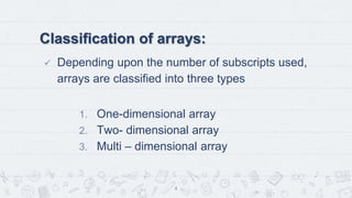 Array in c programming | PPT