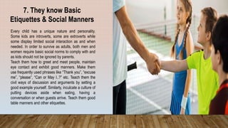 Life skills for children | PPTX