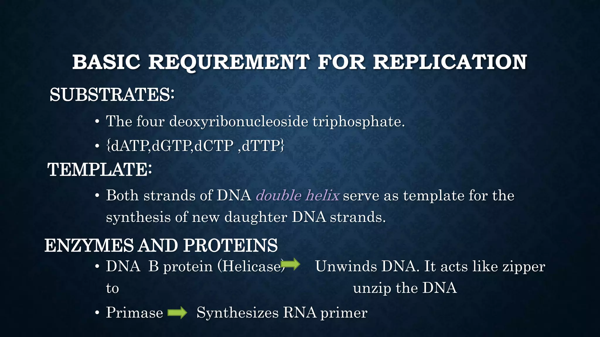 MECHANISM OF DNA REPLICATION | PPT