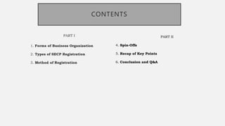 SPIN OFF IN A BUSINESS ORGANISATION | PPTX