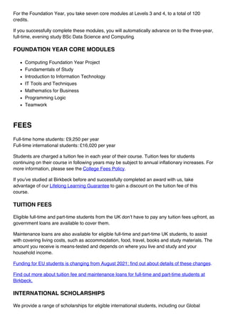 Birkbeck University of London Confirmation of Study Agreement | PDF