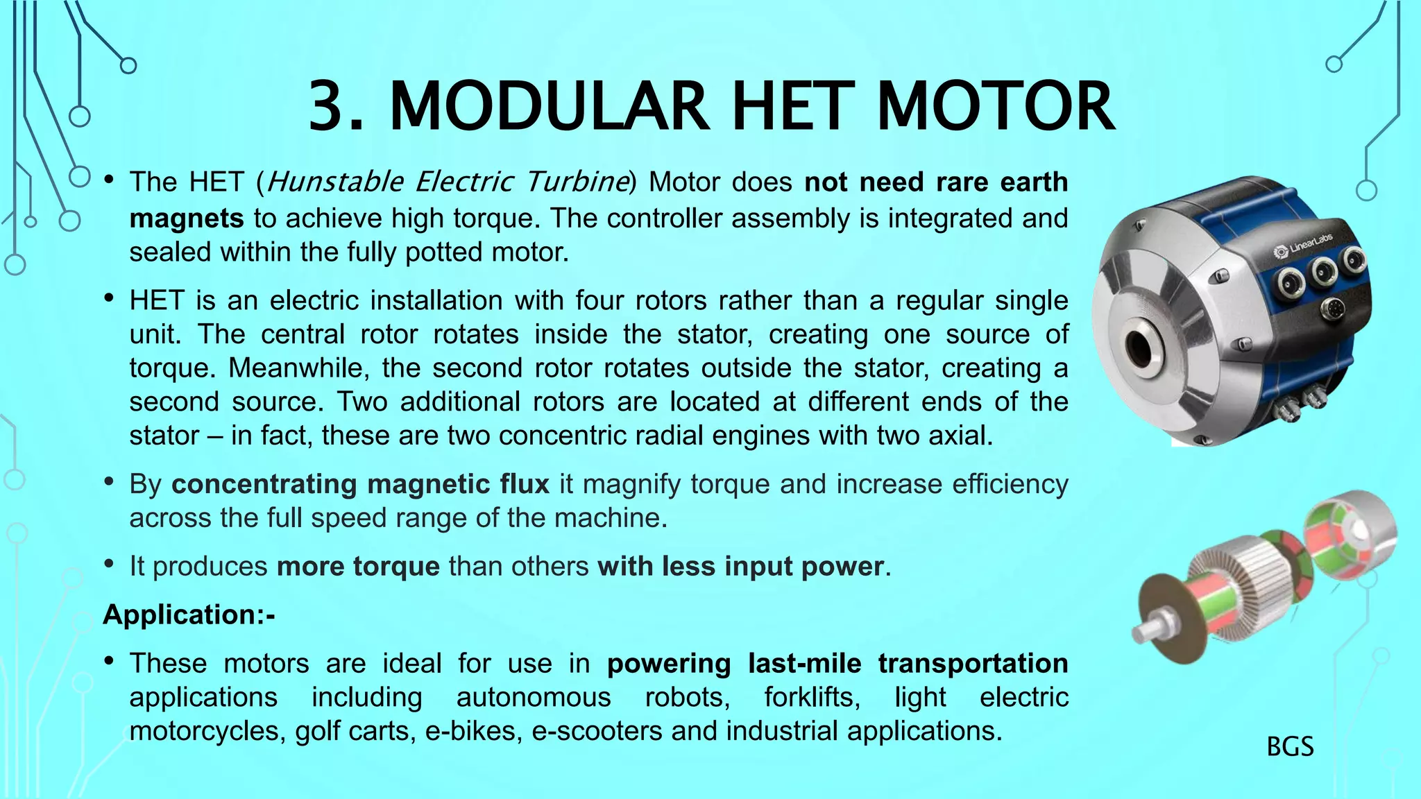 Newage Tech. in EMs for EVs | PPTX