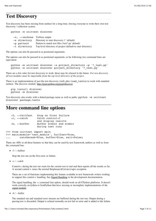 New and improved: Coming changes to the unittest module | PDF