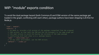 New and upcoming features in the Node.js module loaders | PPT