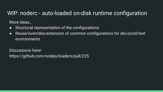 New and upcoming features in the Node.js module loaders | PPT