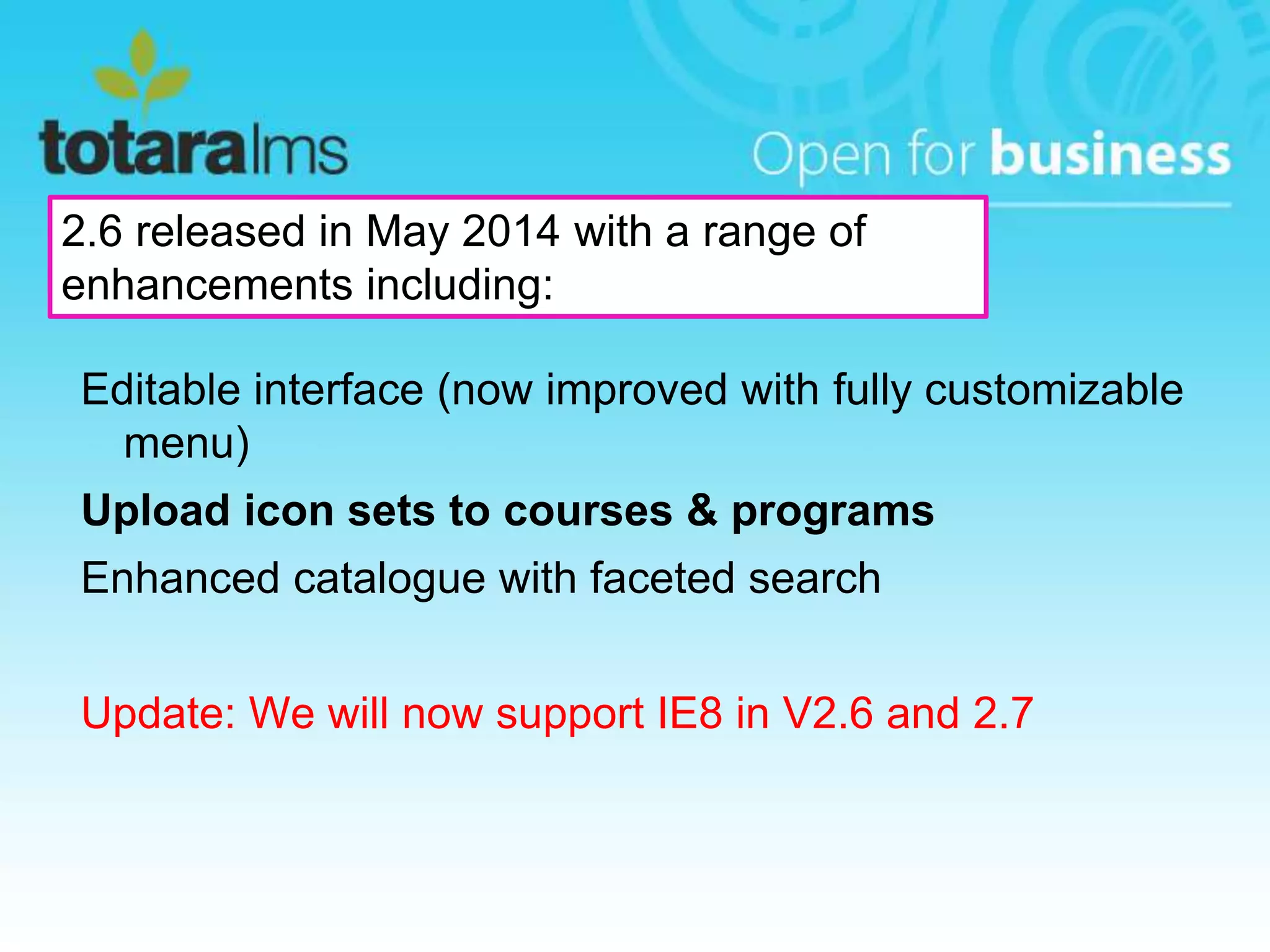 Totara Learning Solutions Update | Andy Kirk, Totara Learning Solutions | PPTX