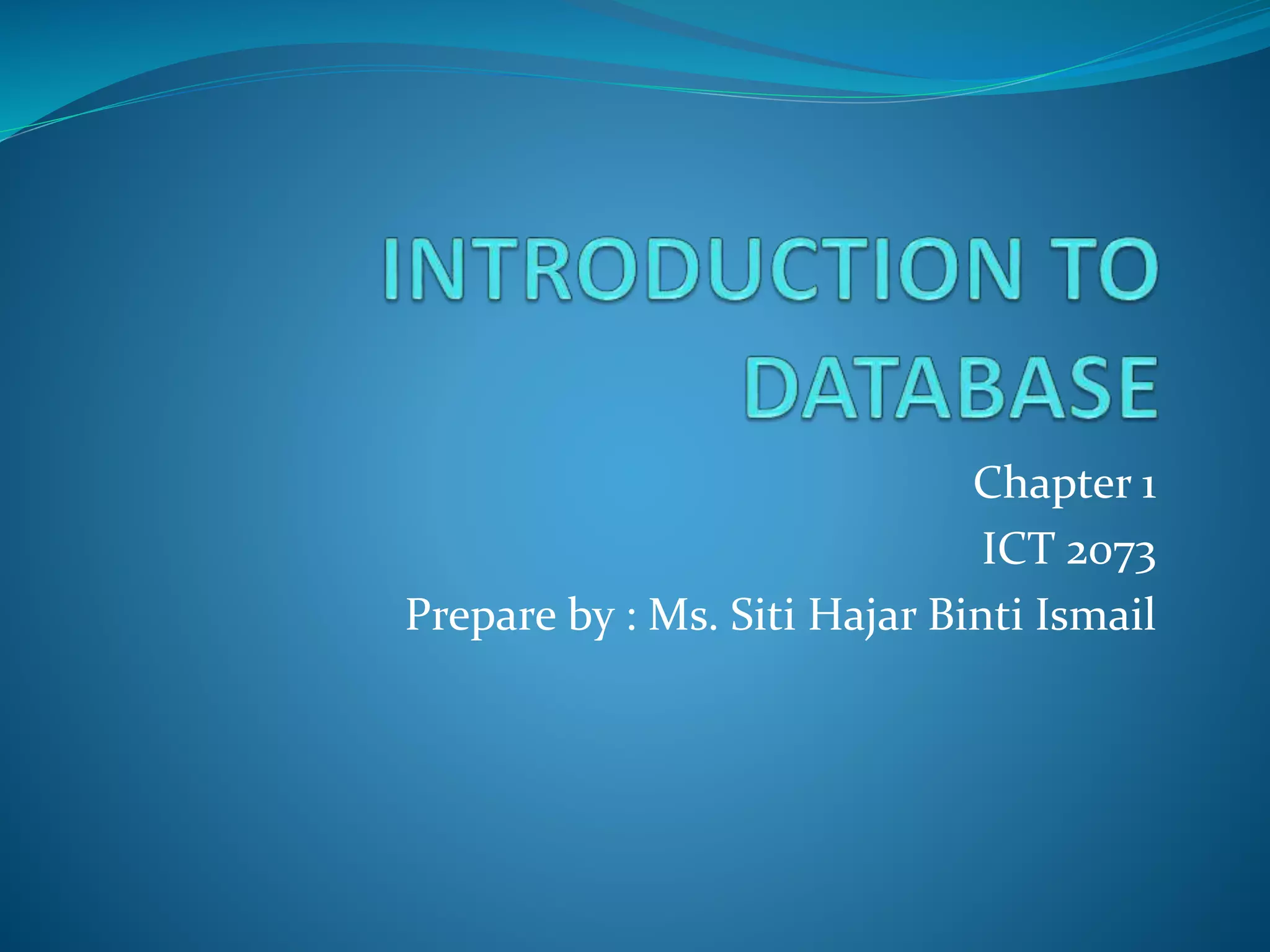 Introduction To Database Pptx Databases Computer Software And