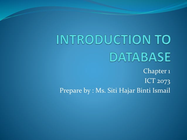 Introduction To Database Pptx Databases Computer Software And Applications