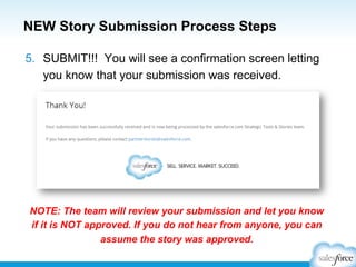 Customer Stories Submission Process for Cloud Alliance Partners | PPT