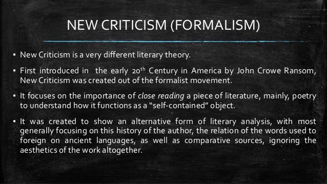New criticism