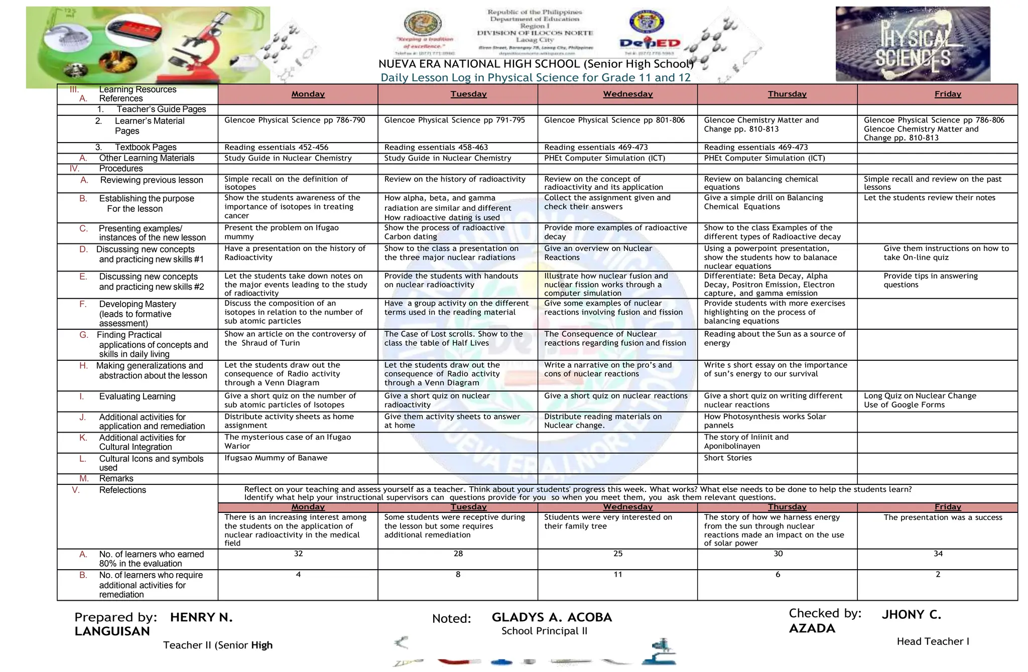 physical science quarter 1 notes and lectures | DOCX