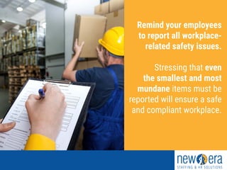 Safety Reminders: 5 Basic Safety Tips That Require Employee Awareness | PDF