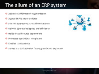 Implementing an ERP: A goal based approach | PPT