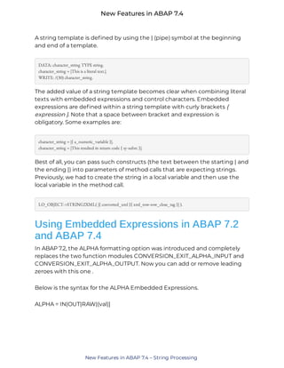 New features-in-abap-7.4 | PDF