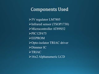 IR remote control system | PPTX