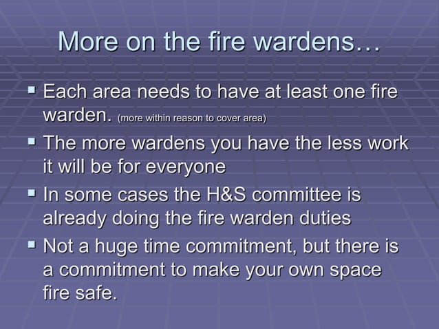 New-Fire warden system.ppt | First Aid | Injuries