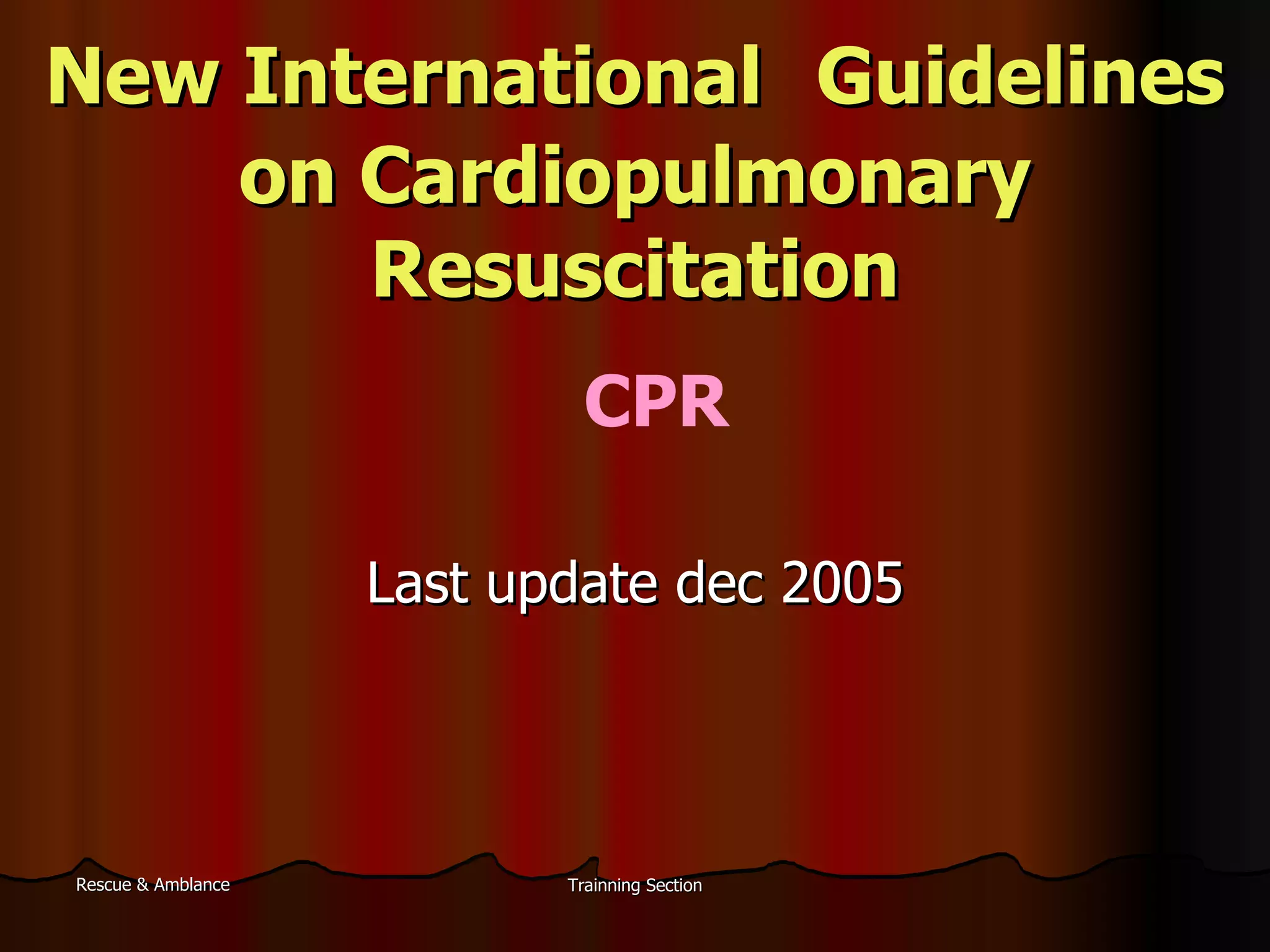 New Guidelines On Cpr | PPT