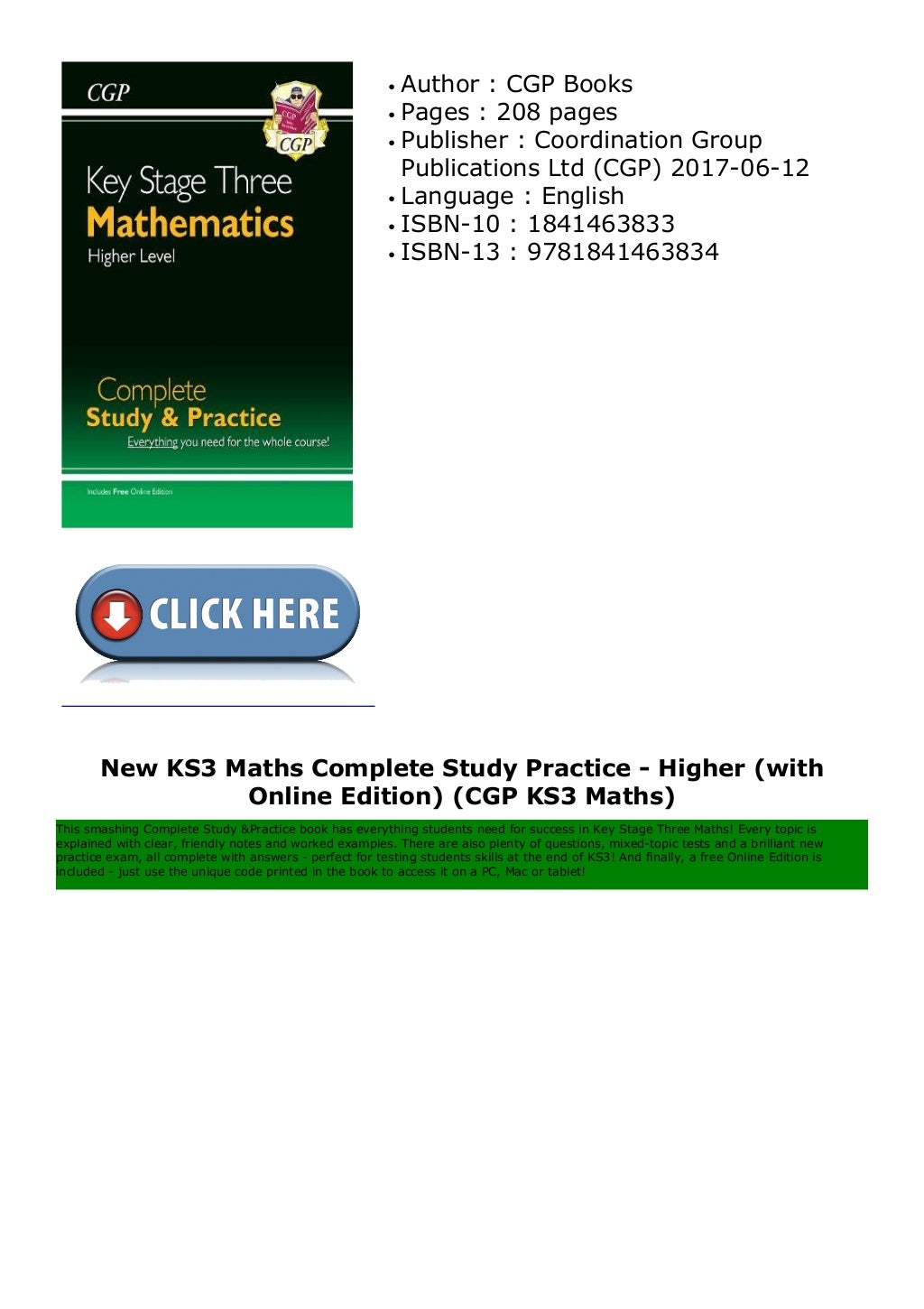 New KS3 Maths Complete Study Practice Higher with Online Edition New KS3 Maths Complete Study Practice Higher with Online Edition