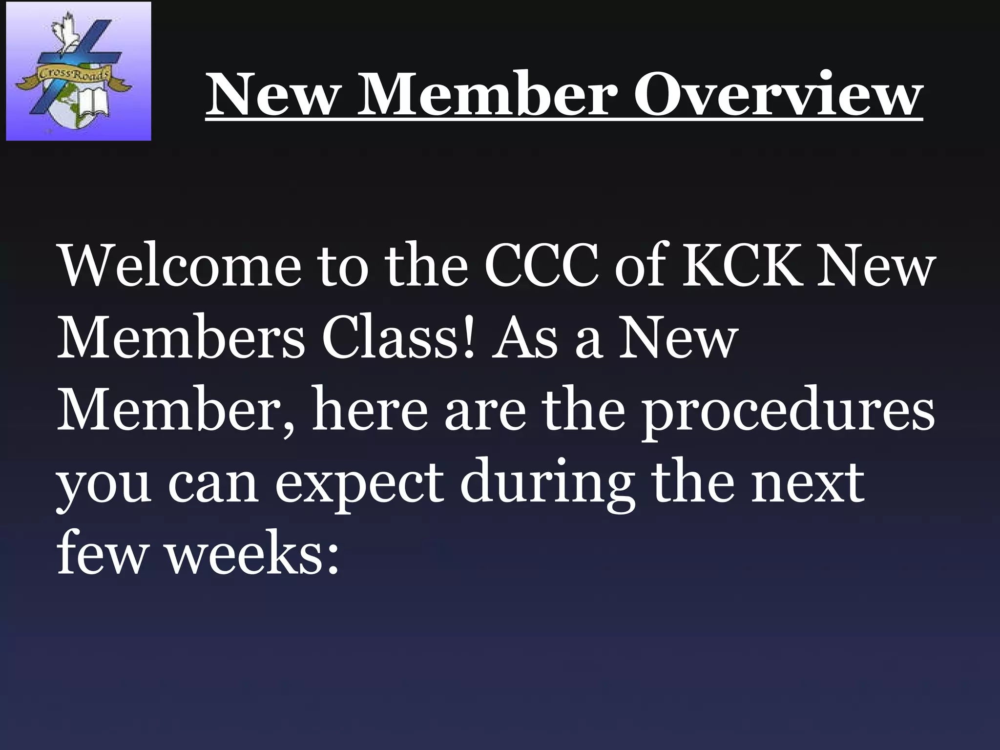 New Members Orientation | PPT