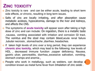 zinc toxicity | PPTX