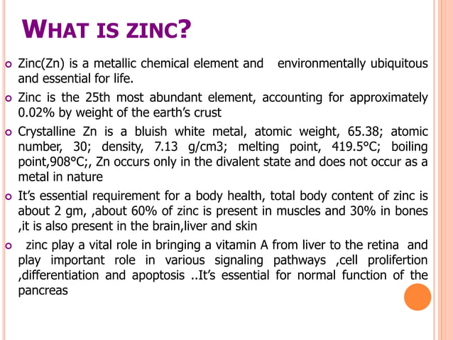 zinc toxicity | PPTX | Digestive Disorders | Diseases and Conditions
