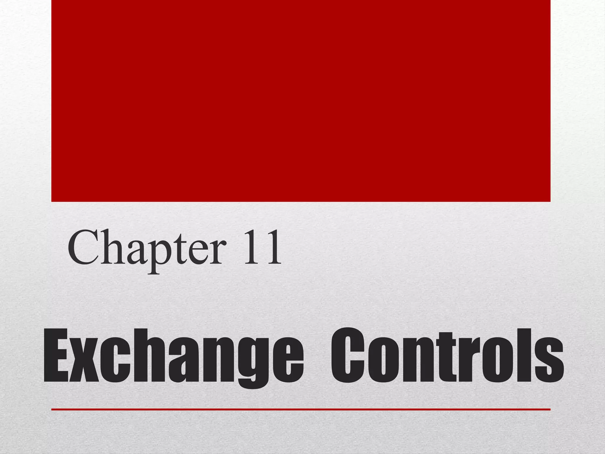 Exchange Controls | PDF