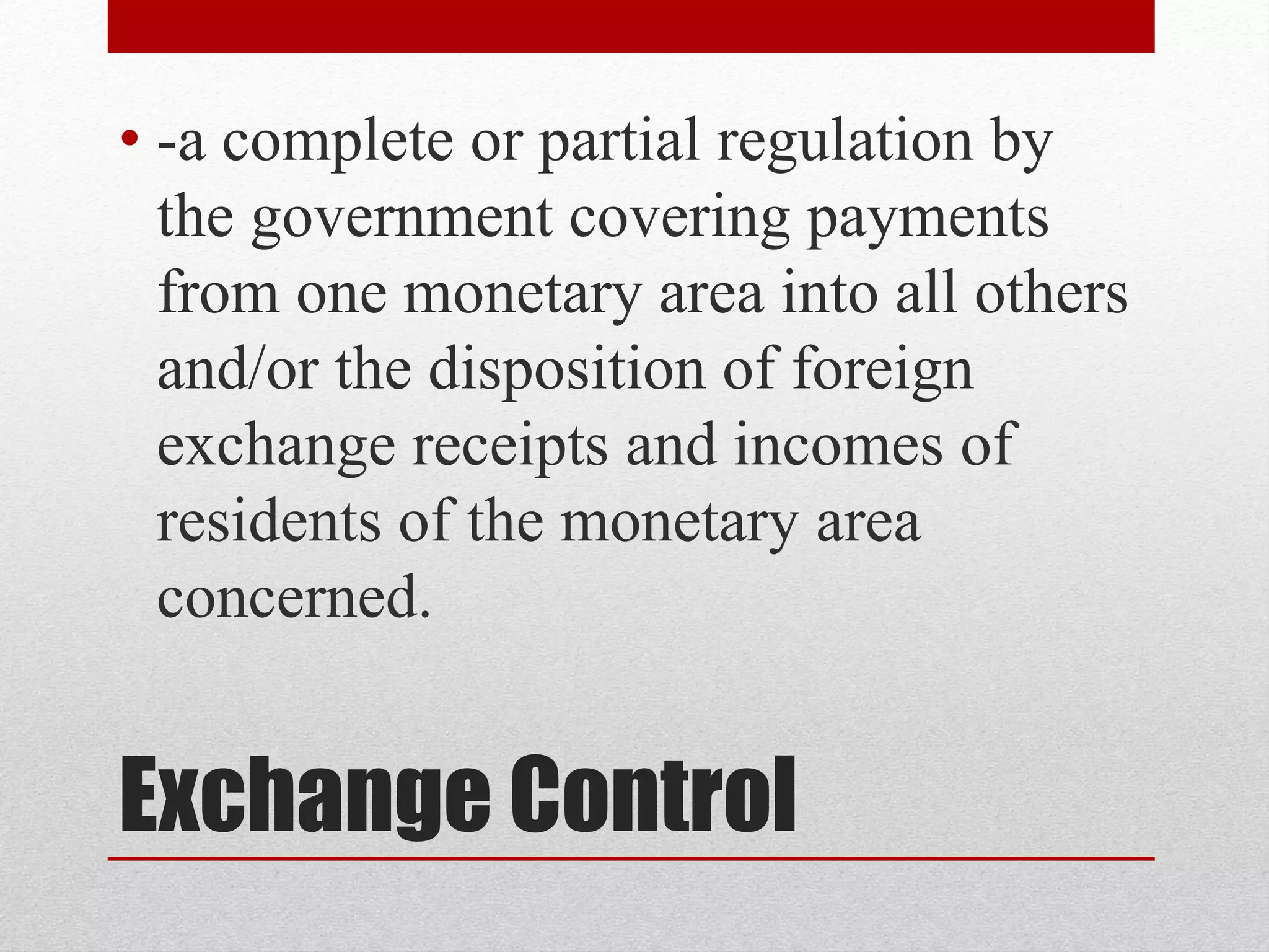 Exchange Controls | PDF