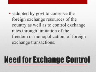 Exchange Controls | PDF