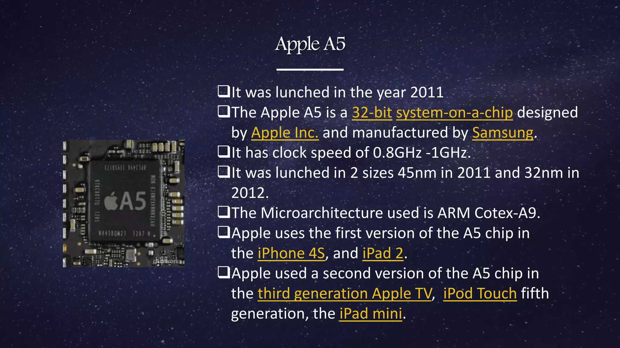 Apple mobile processors | PPTX