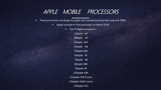 Apple mobile processors | PPTX