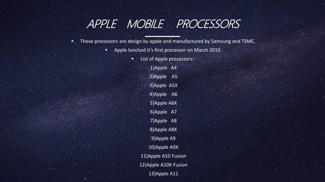 Apple mobile processors | PPT