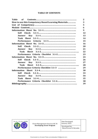 Module?cblm in Event management service c | DOCX