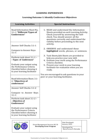 Module?cblm in Event management service c | DOCX