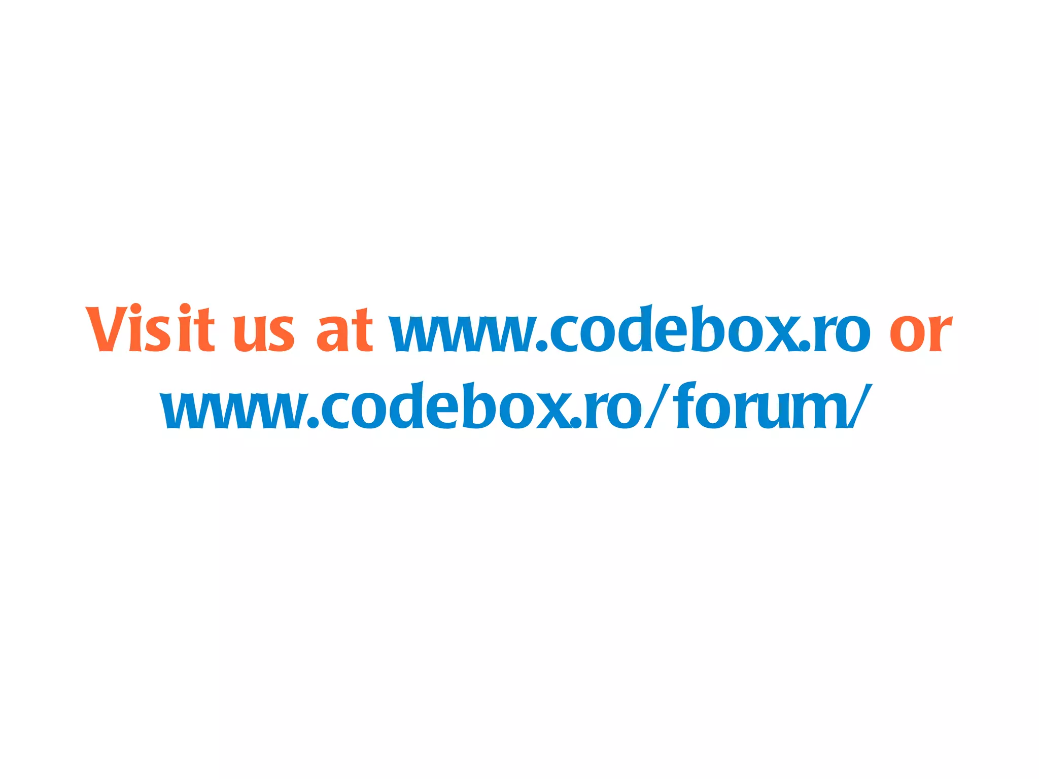 Codebox Romania | PPT