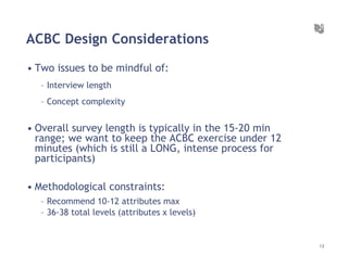 New Techniques for Conjoint Analysis | PDF