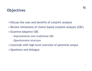 New Techniques for Conjoint Analysis | PDF