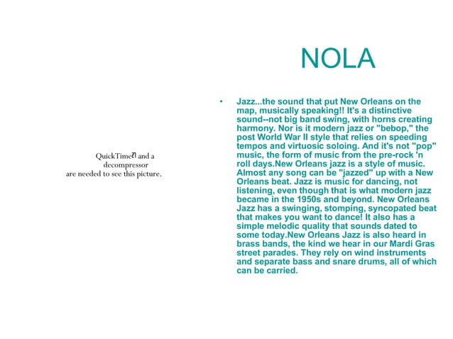 New Orleans Jazz | PPT | Jazz | Music
