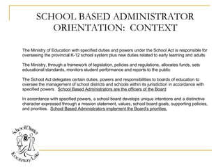New Principal And Vice Principal Orientation 2008 | PPT