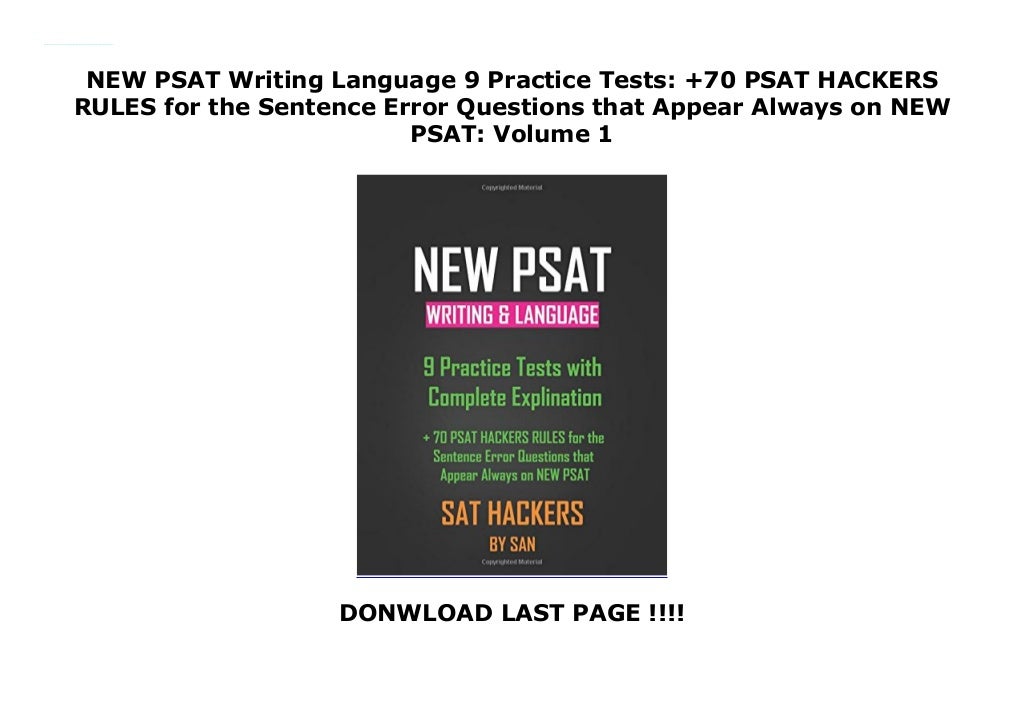 NEW PSAT Writing Language 9 Practice Tests: +70 PSAT HACKERS RULES for ...
