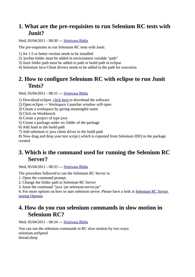 New selenium rc | PDF