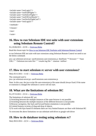 New selenium rc | PDF