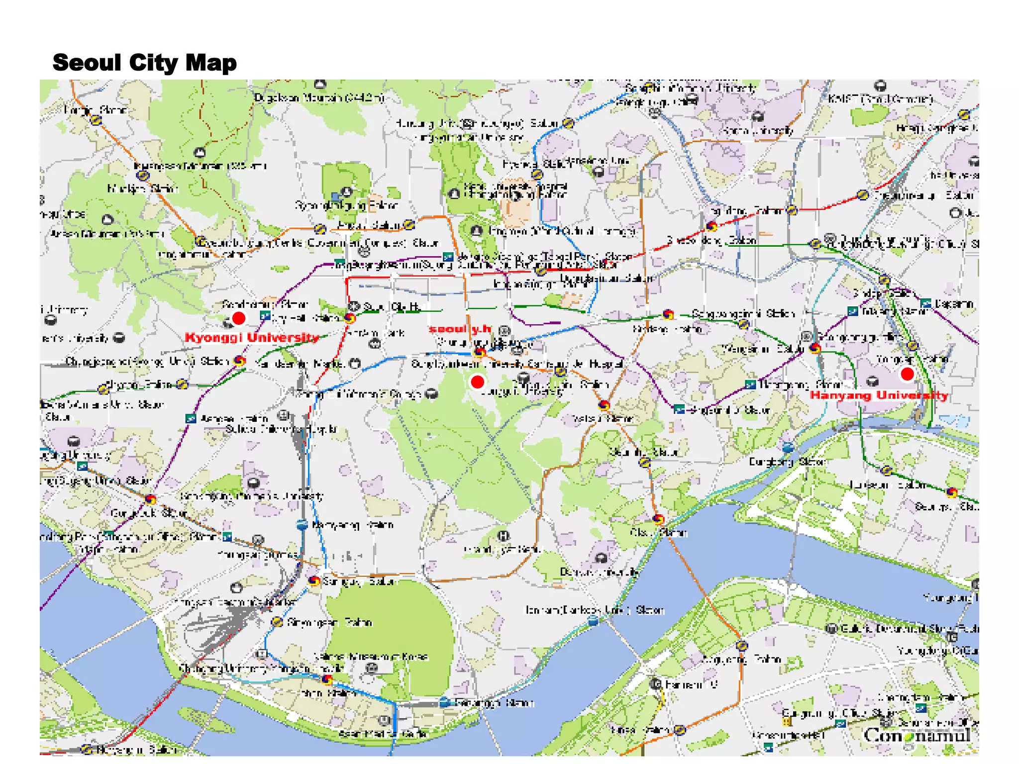 New Seoul Accomodations Campus Map2007 | PPT