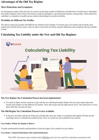 The Tax Regime Comparison: New vs. Old, FY 2024-2025 | PDF