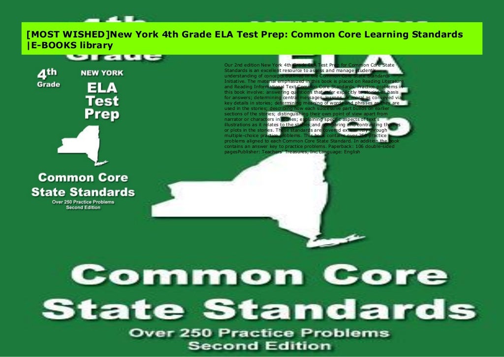 MOST WISHED New York 4th Grade ELA Test Prep Common Core Learning MOST WISHED New York 4th Grade ELA Test Prep Common Core Learning