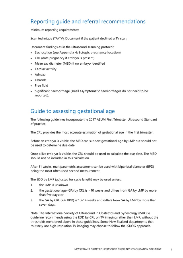New zealand obstetric ultrasound guidelines consultation document mar ...